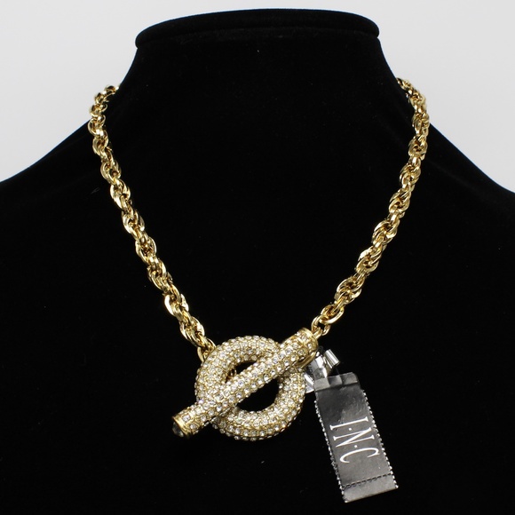 INC International Concepts | Jewelry | New W345 Tags Gold Pave Toggle ...